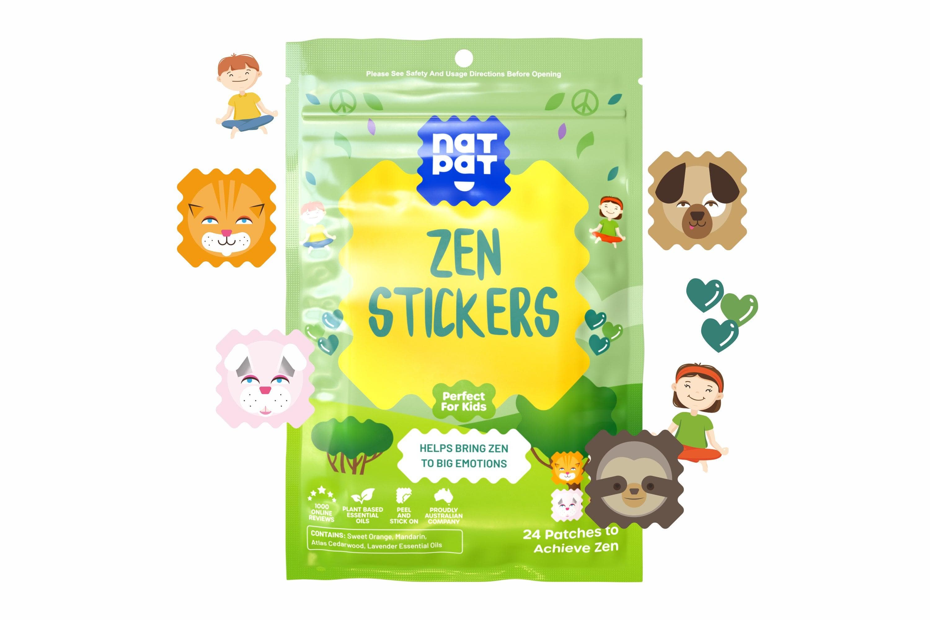 ZenPatch Mood Calming Stickers The Natural Patch Co ZenPatch Mood Calming Stickers The Natural Patch Co